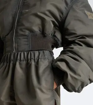 Rick Owens Secchia Cropped Satin Bomber Jacket