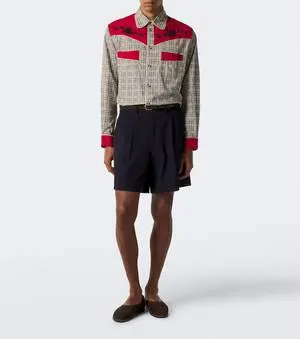BODE River City Checked Cotton Poplin Western Shirt - Multicoloured