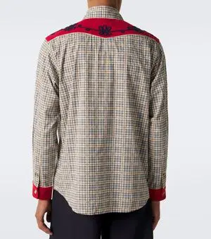 BODE River City Checked Cotton Poplin Western Shirt - Multicoloured