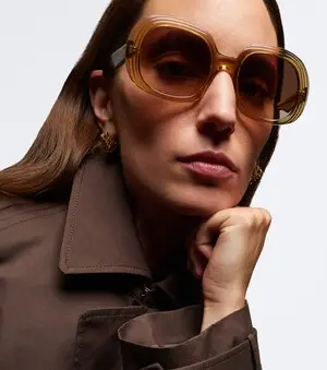 Loewe Mini Anagram Steps Round Sunglasses