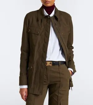 Burberry Belted Cotton-blend Jacket