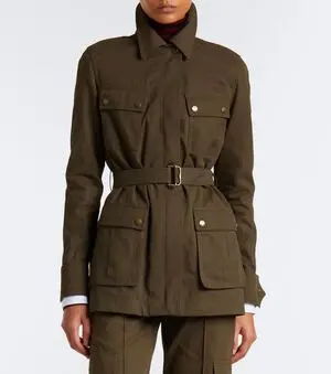 Burberry Belted Cotton-blend Jacket