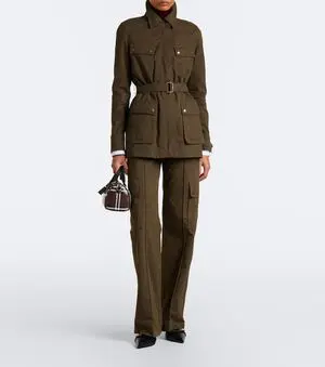 Burberry Belted Cotton-blend Jacket