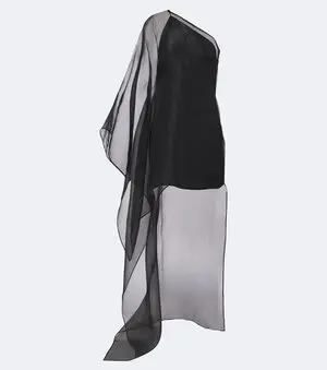 TALLER MARMO Boston One-shoulder Organza Minidress