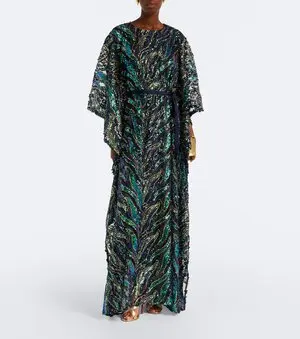 TALLER MARMO Firefly Sequined Kaftan