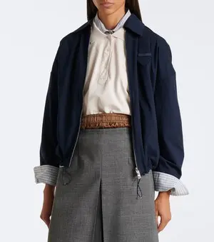 Prada Reversible Re-nylon And Jersey Blouson Jacket