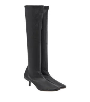 Jacquemus Collant Leather Knee-high Boots - Black