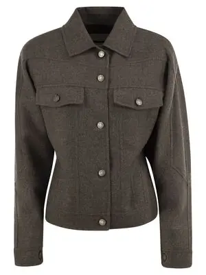 Max Mara Mxsrapace Pure Virgin Wool Jacket - Brown