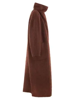Max Mara Mxstempo Long Virgin Wool And Alpaca Coat - Multicolor