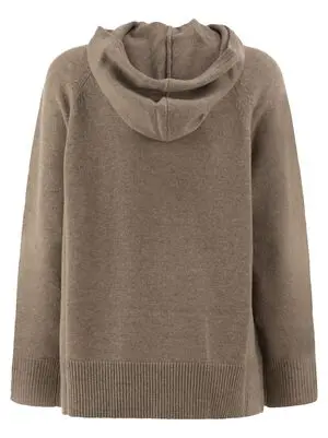 Max Mara Mxmefebo Pure Cashmere Hooded Jumper