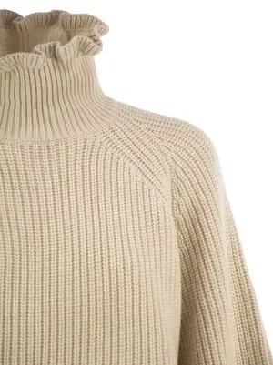 Max Mara Mxmpontile Wool And Cashmere Rib-knit Roll-neck Jumper - Multicolor