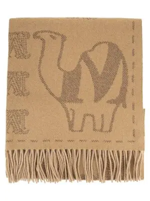 Max Mara Mxacharme Pure Cashmere Jacquard Monogram Scarf