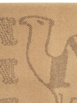 Max Mara Mxacharme Pure Cashmere Jacquard Monogram Scarf