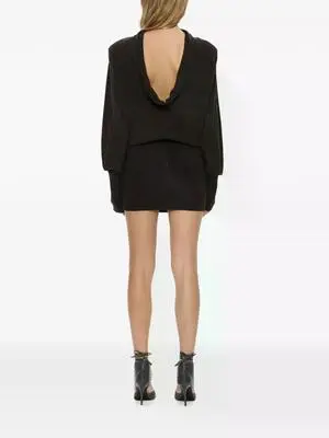 Christopher Esber Cesura Cowl-neck Mini Dress - Grey