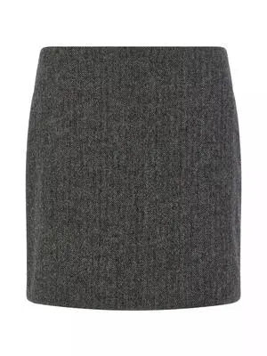 BLAZÉ MILANO Coci Herringbone-pattern Mini Skirt - Grey