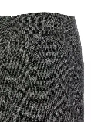 BLAZÉ MILANO Coci Herringbone-pattern Mini Skirt