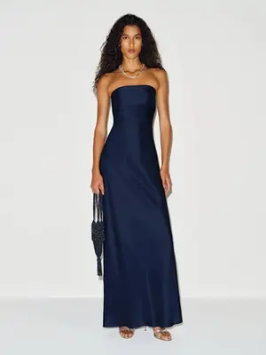 REFORMATION Sammie Silk Dress - Blue