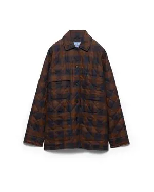 Prada Quilted Wool Caban Jacket - Brown