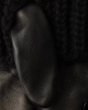 Prada Nappa Leather And Knit Gloves