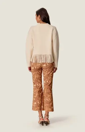 Rebecca Taylor Madison Velvet Crop Kick Flare Pants