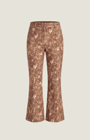 Rebecca Taylor Madison Velvet Crop Kick Flare Pants