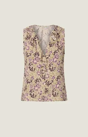 Rebecca Taylor Caroline Ruffle Sleeveless Top