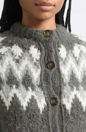 Veronica Beard Christina Fair Isle Cardigan