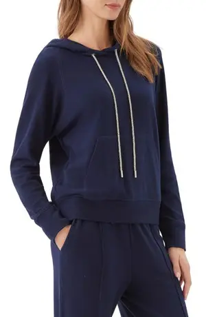 Karen Kane Rhinestone Drawstring Hoodie