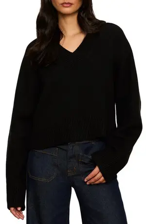 Sanctuary Vanna V-neck Sweater - Black
