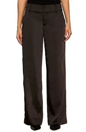 Sanctuary Spotlight Satin Pants - Black