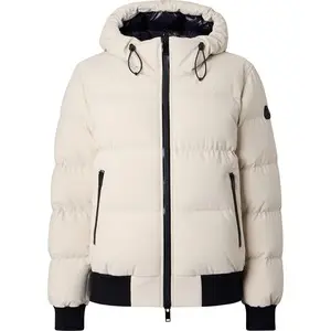 Moose Knuckles Soho 800 Fill Power Down Puffer Bomber Jacket - Alabaster