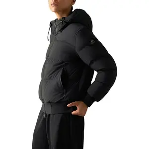 Moose Knuckles Soho 800 Fill Power Down Puffer Bomber Jacket - Black