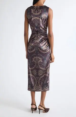 Veronica Beard Charissa Ruched Sleeveless Dress