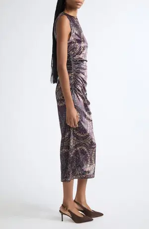 Veronica Beard Charissa Ruched Sleeveless Dress