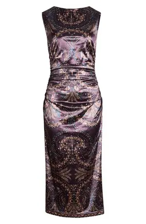 Veronica Beard Charissa Ruched Sleeveless Dress