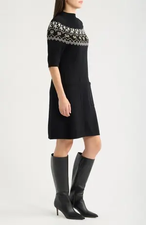 Julia Jordan Fair Isle Sweater Dress