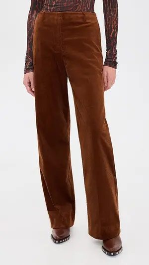 GANNI Corduroy Trousers - Tortoise Shell