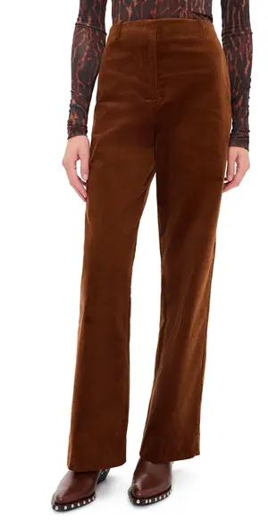 GANNI Corduroy Trousers - Tortoise Shell