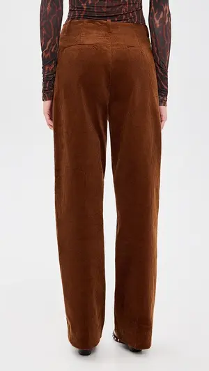 GANNI Corduroy Trousers - Tortoise Shell