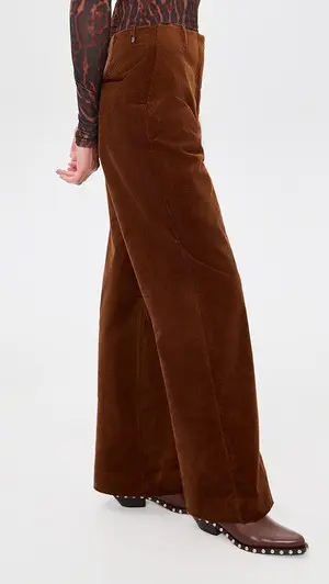 GANNI Corduroy Trousers - Tortoise Shell