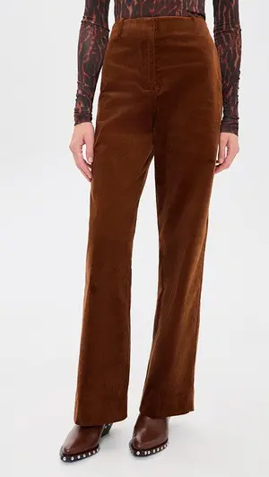 GANNI Corduroy Trousers - Tortoise Shell