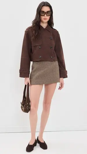 Cami Nyc Saskia Suede Jacket - Dark Umber