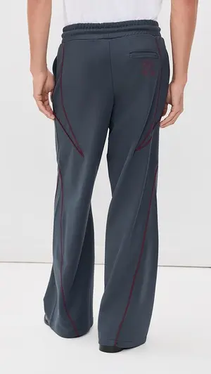 Off-White Staff Script Slouchy Track Pants - Dark Slate