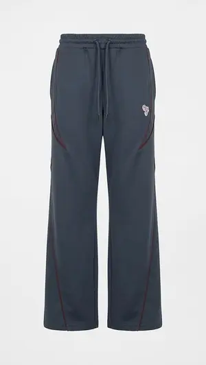 Off-White Staff Script Slouchy Track Pants - Dark Slate