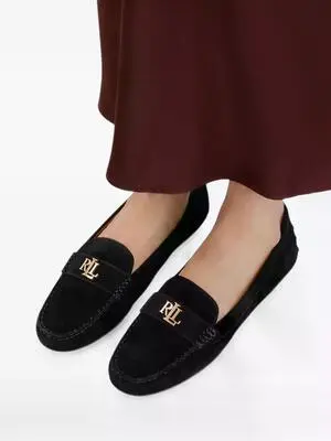 Ralph Lauren Barnsbury Logo-plaque Suede Loafers