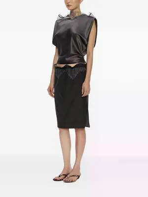 Christopher Esber Lace-trim Sateen Top