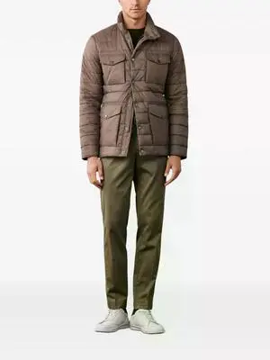 HACKETT  High-neck Padded Jacket - Neutrals