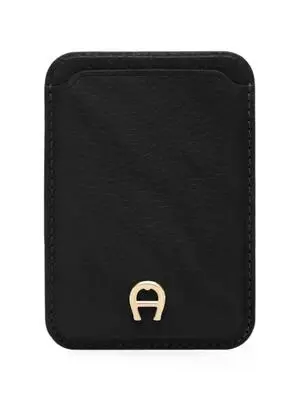 AIGNER Paola Leather Cardholder - Black