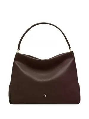 AIGNER Medium Paola Leather Shoulder Bag - Brown