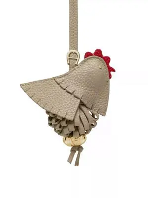 AIGNER Ciondollini Leather Bag Charm - Neutrals